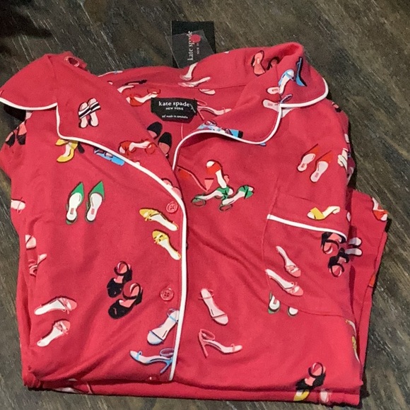 kate spade | Intimates & Sleepwear | Kate Spade Pink Pajamas With Shoe ...